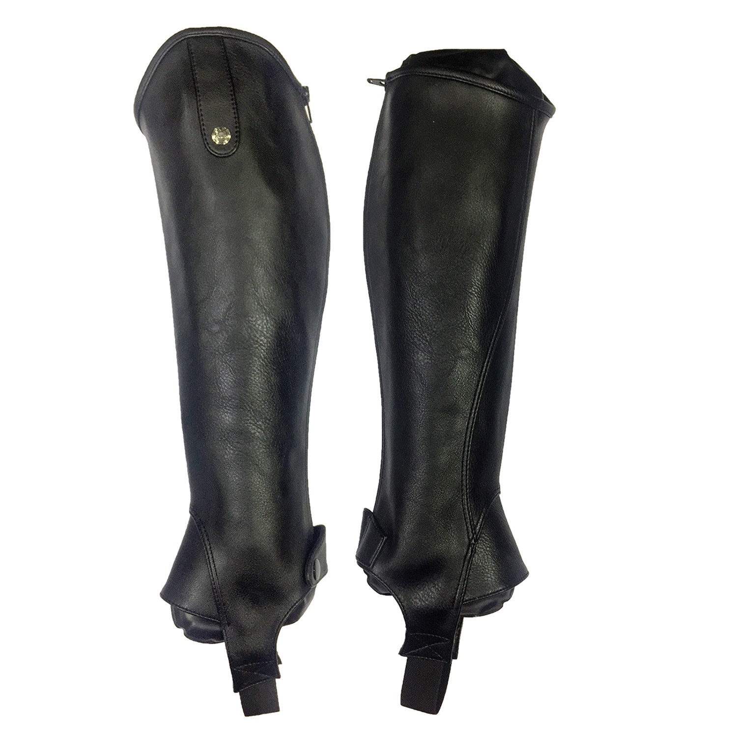 Mark Todd Adult's Synthetic Stretch Chaps in Black Tall - Wychanger Barton