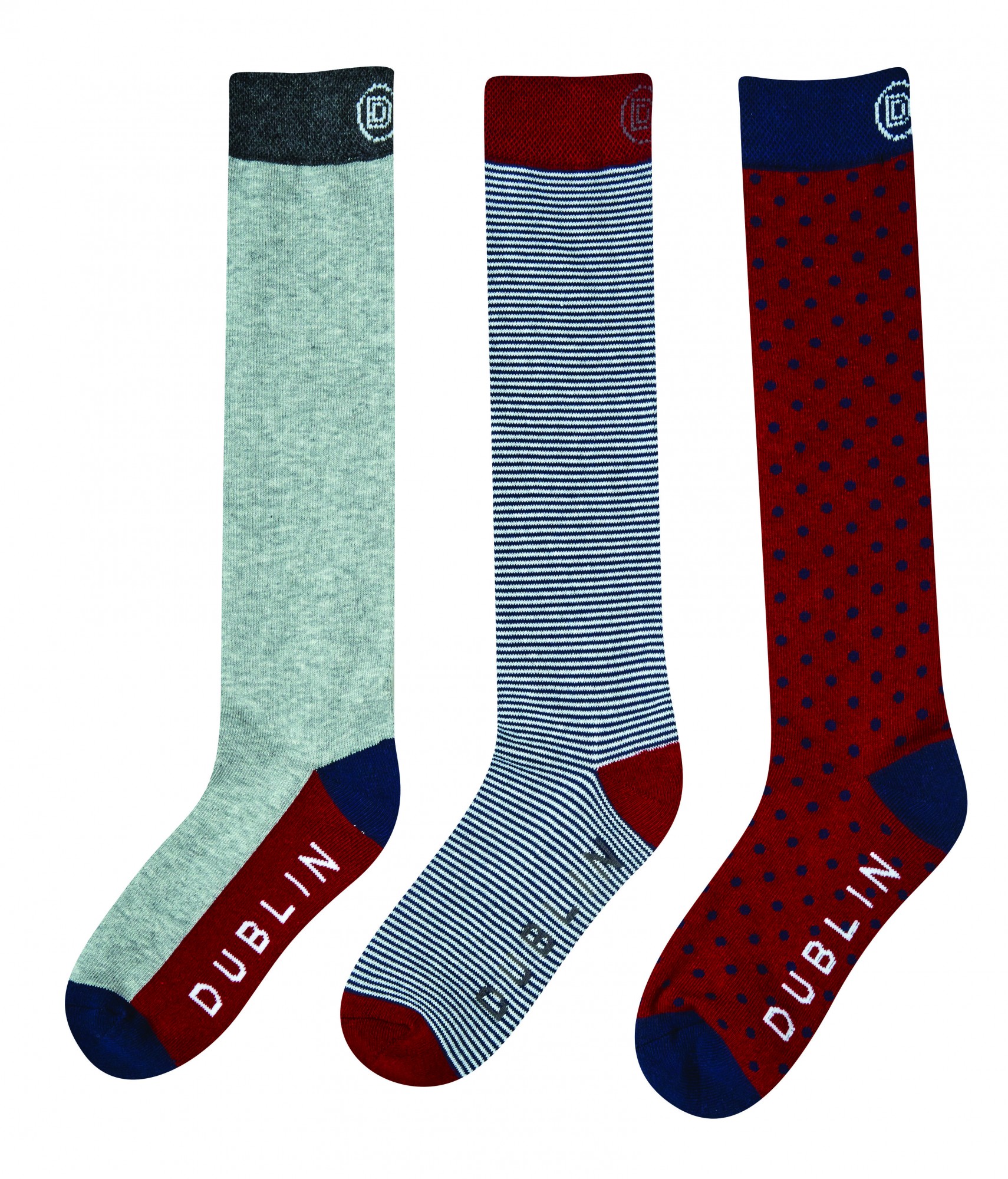 Dublin Adults 3 Pack Socks (Charcoal) - Wychanger Barton
