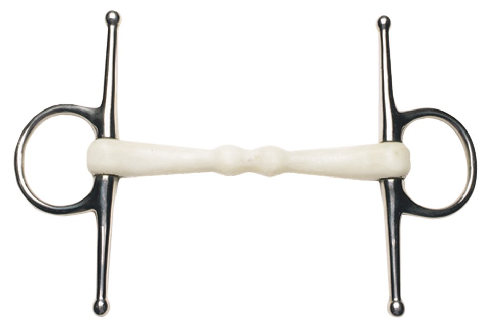 Korsteel Flexi Mullen Mouth Full Cheek Snaffle Bit (Ivory) - Wychanger ...