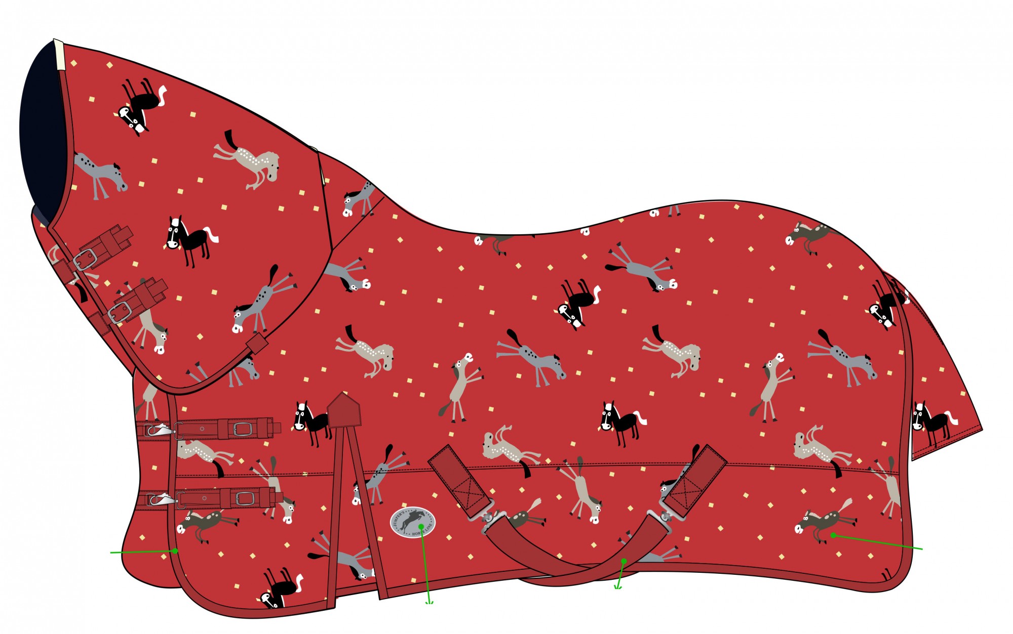 JHL Essential MW Combo Turnout Rug (Print Pony) - Wychanger Barton