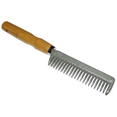 Stablekit Metal Mane & Tail Comb (Wooden Handle) - Wychanger Barton
