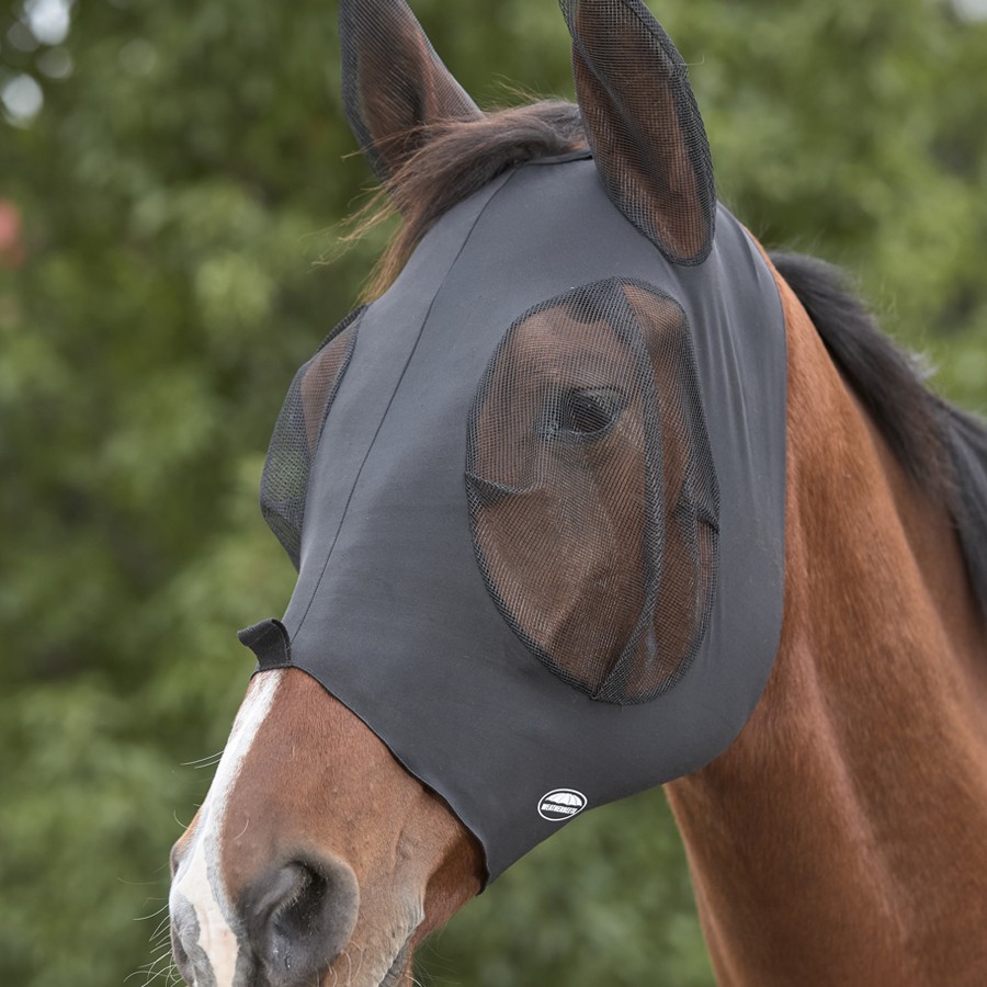 Weatherbeeta Deluxe Stretch Bug Eye Saver With Ears (Black/Black ...