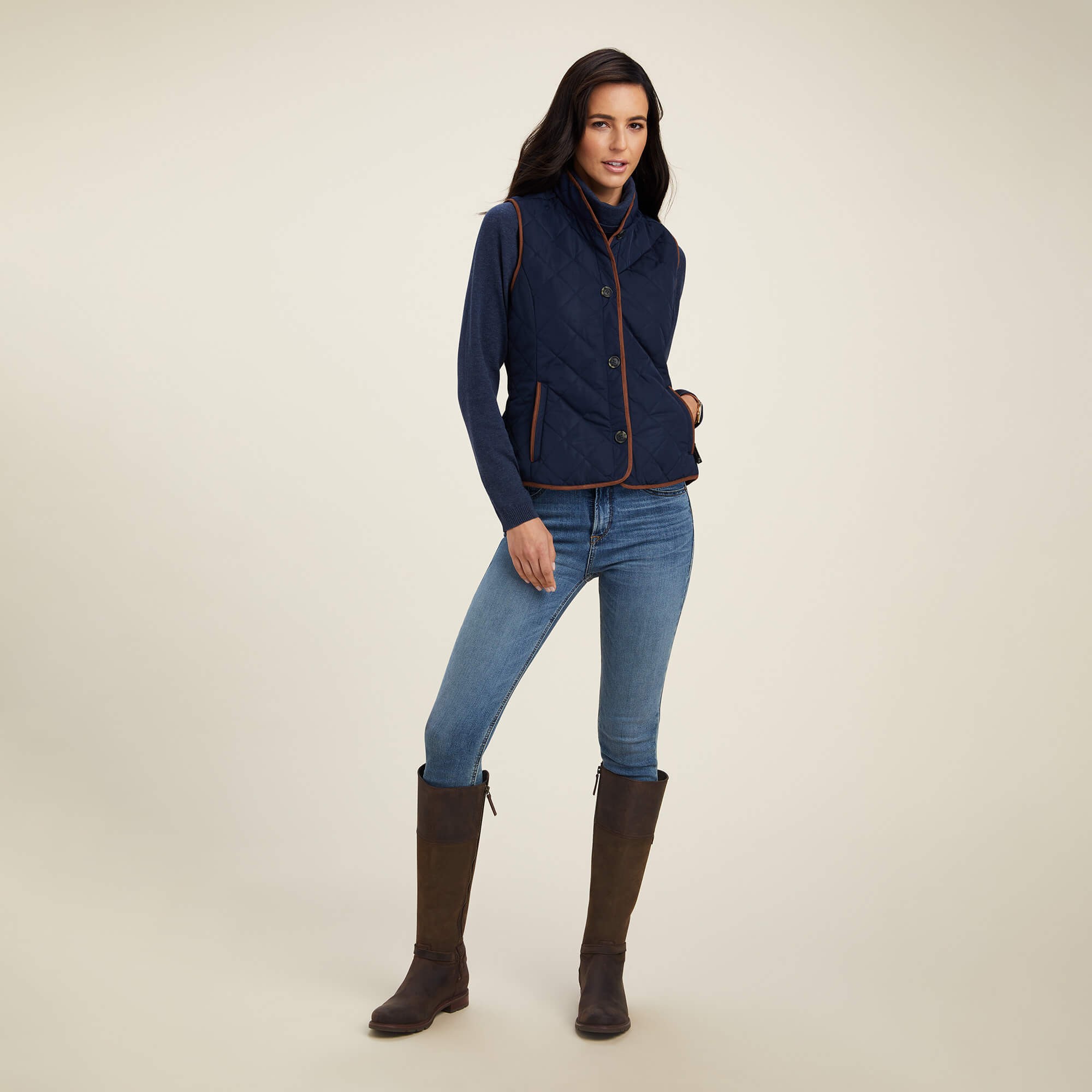 Ariat Womens Woodside 2.0 Vest (Navy) - Wychanger Barton