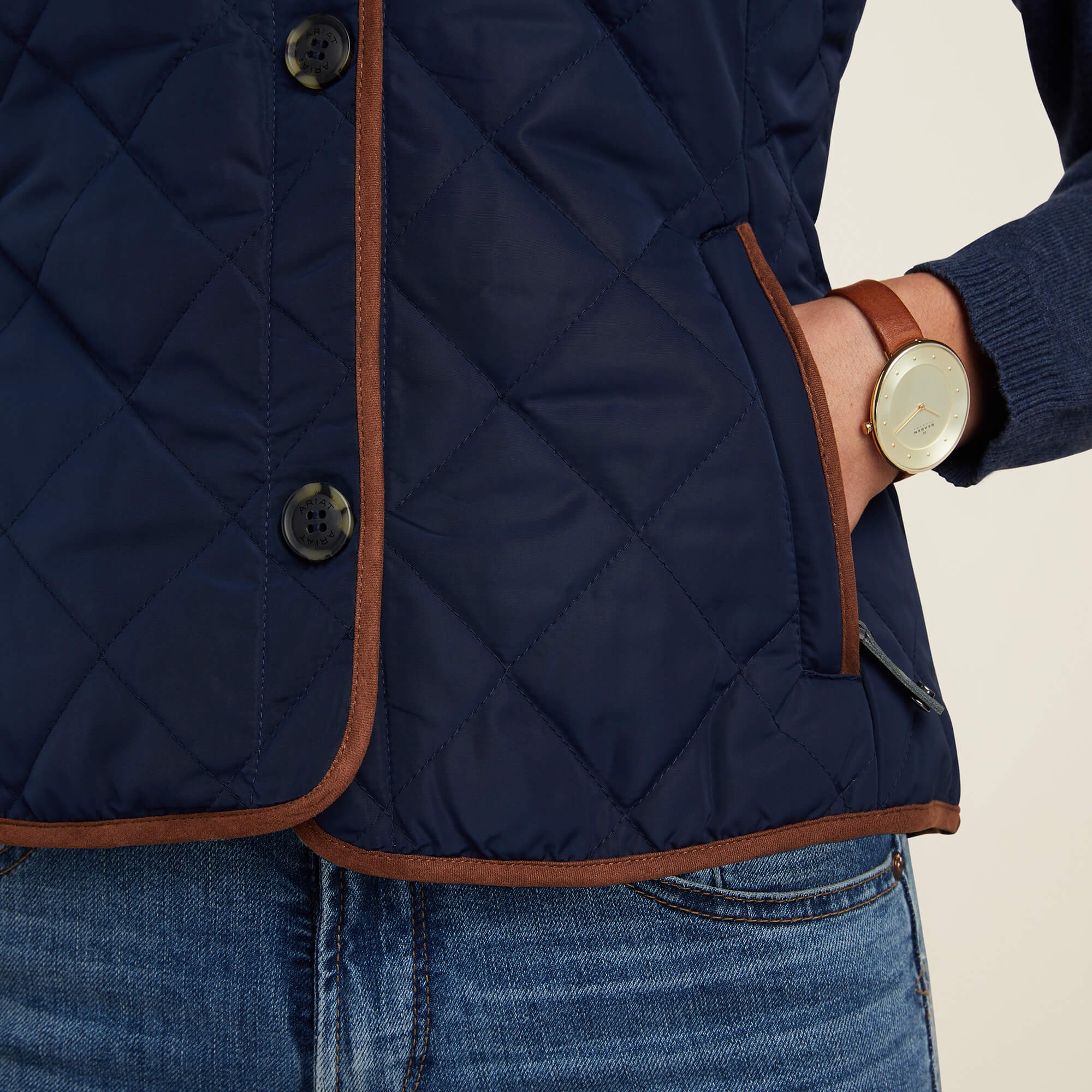 Ariat Womens Woodside 2.0 Vest (Navy) - Wychanger Barton