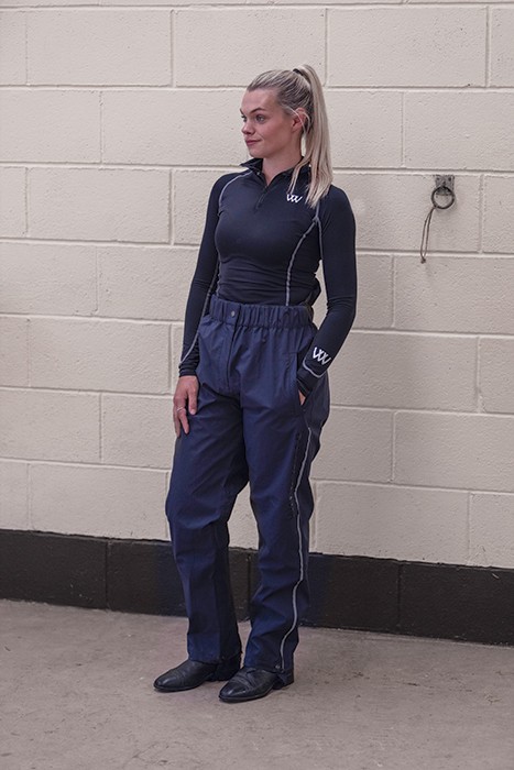 Woof Wear All Season Waterproof Riding Trousers (Navy) - Wychanger Barton